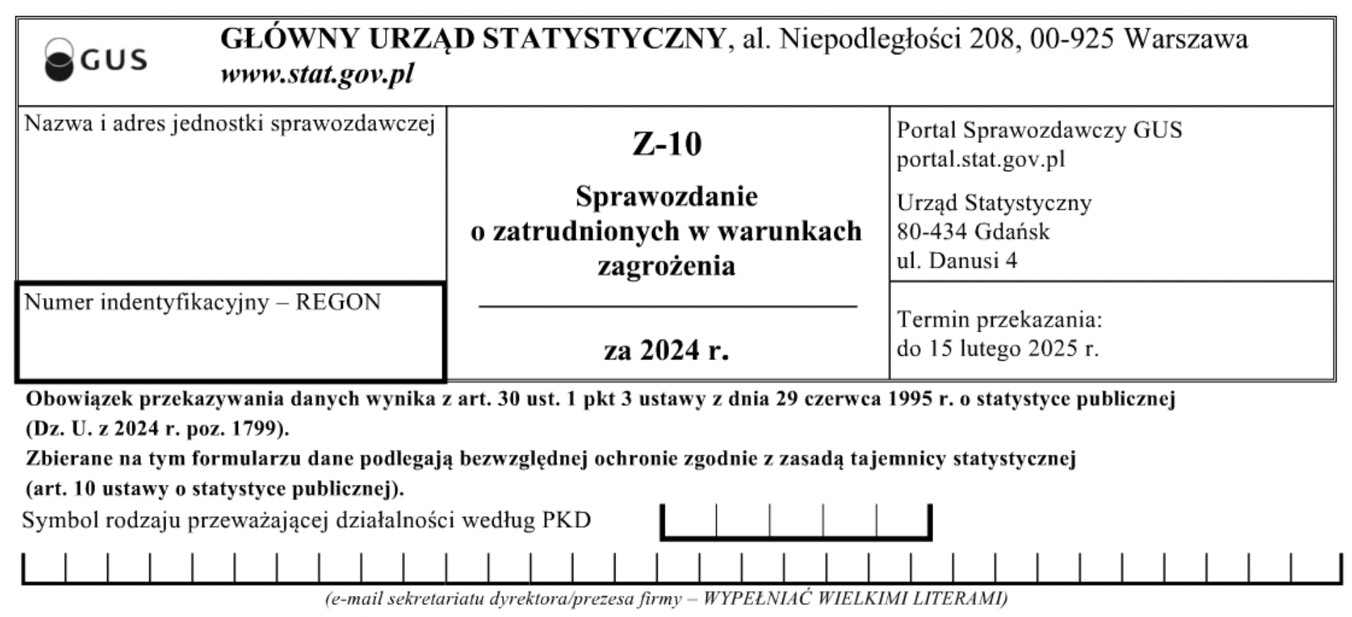Z-10 do GUS krok po kroku – nie daj się urzędowym pułapkom i złóż ...